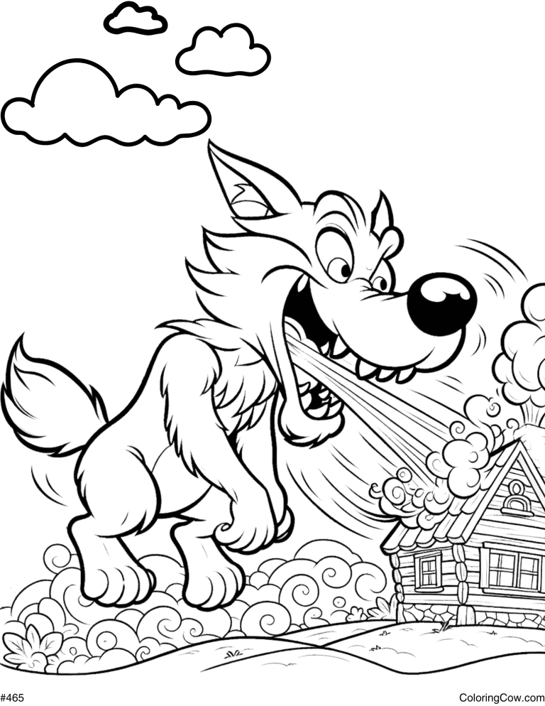 Big Bad Wolf Coloring Page
