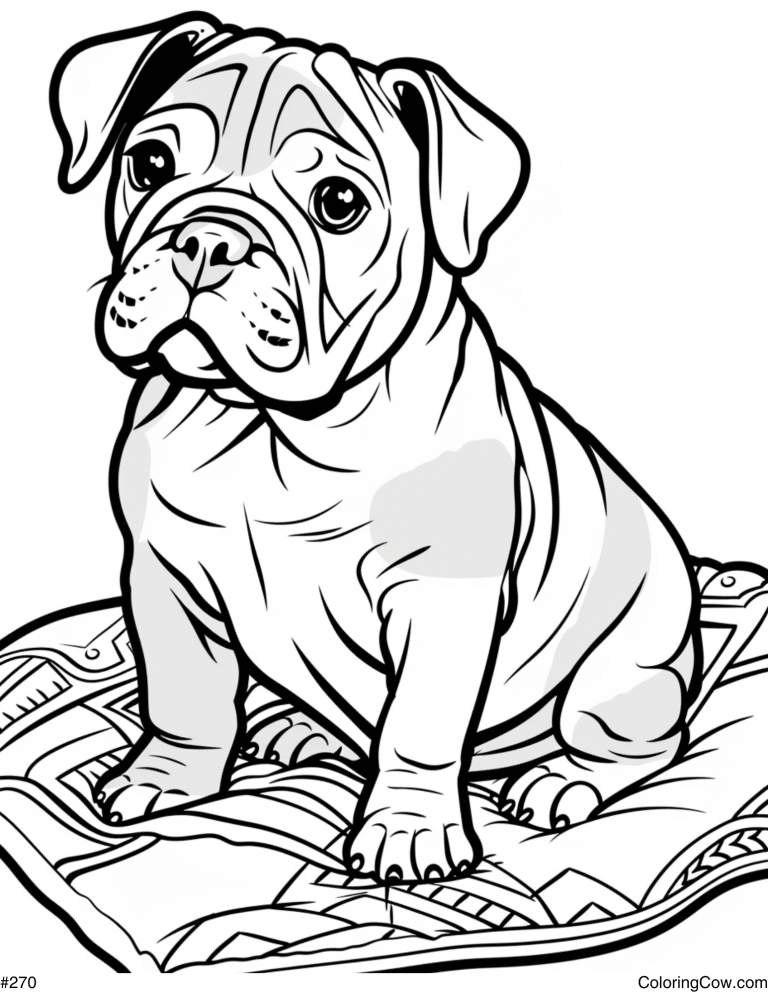 Bulldog Coloring Page
