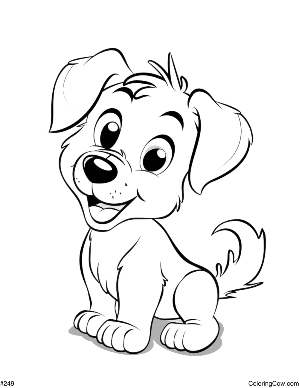 Cartoon Dog Coloring Page