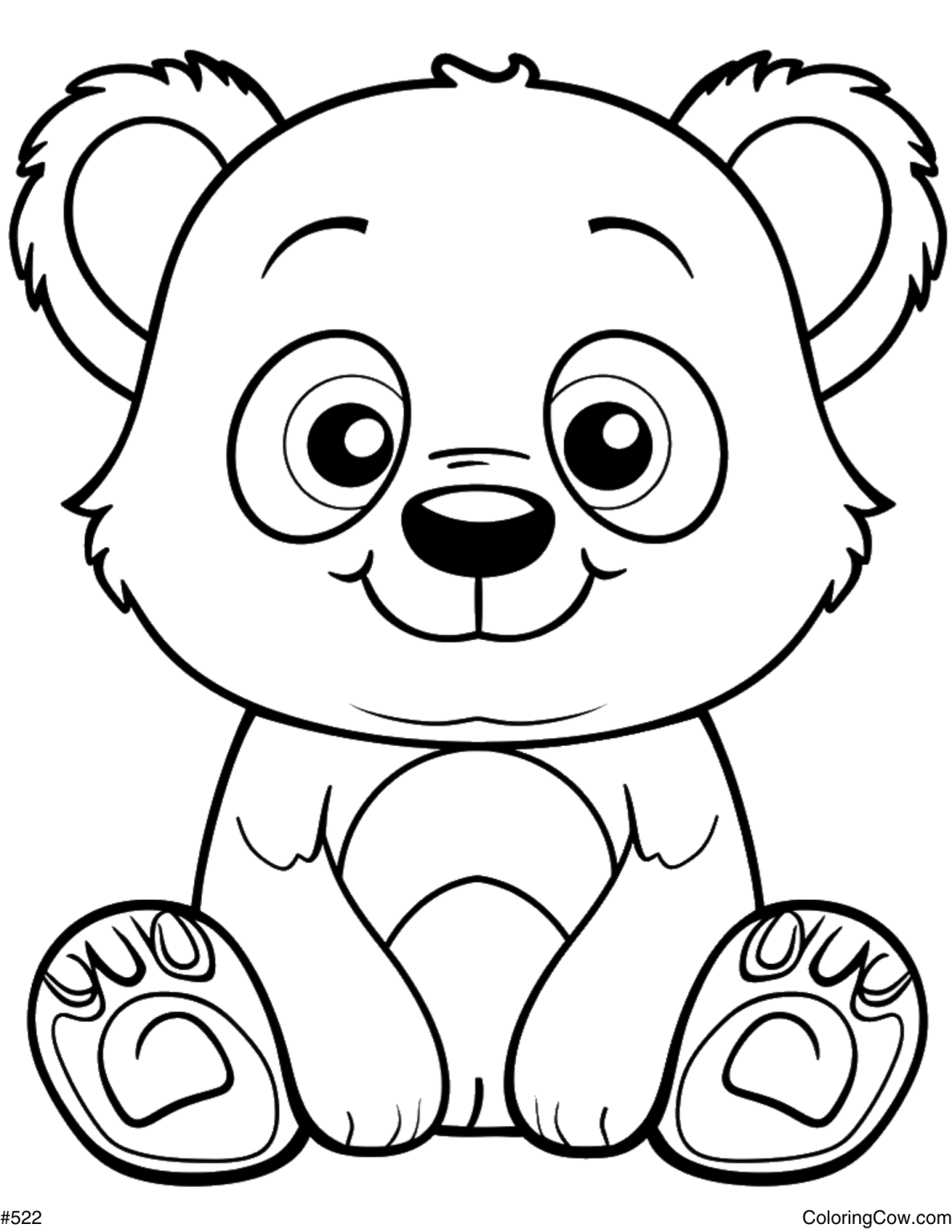 Cute Panda Coloring Page