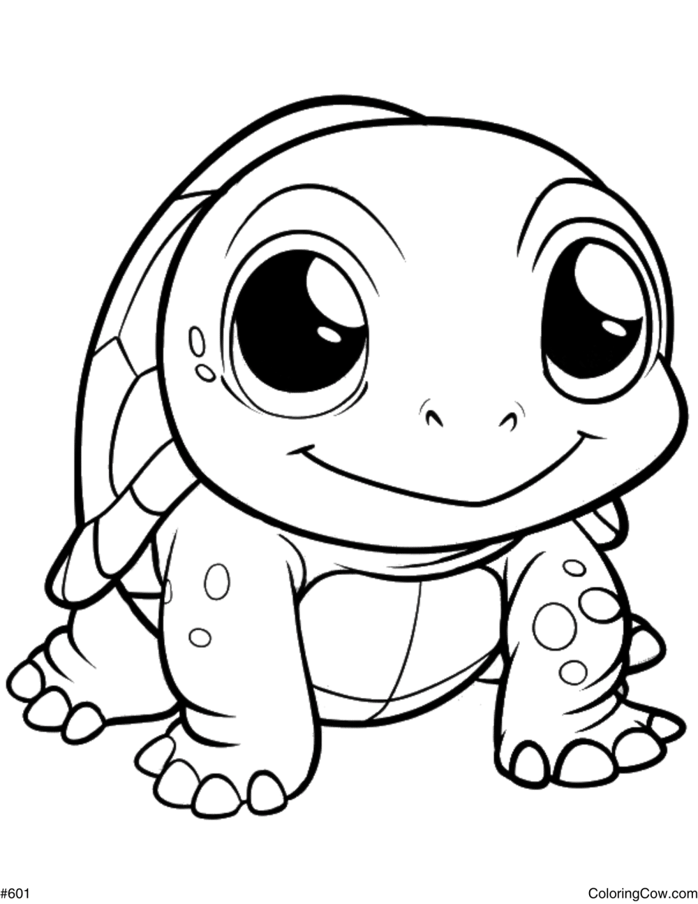Cute Sea Turtle Coloring Page