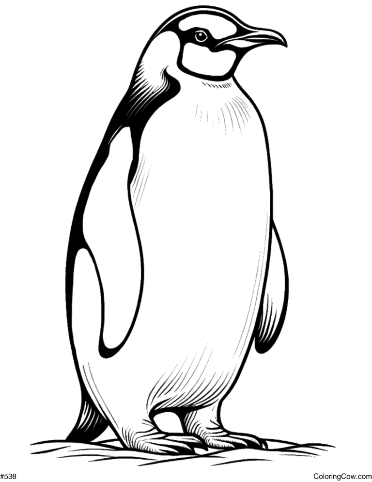 Emperor Penguin Coloring Page Emperor Penguin Coloring Page