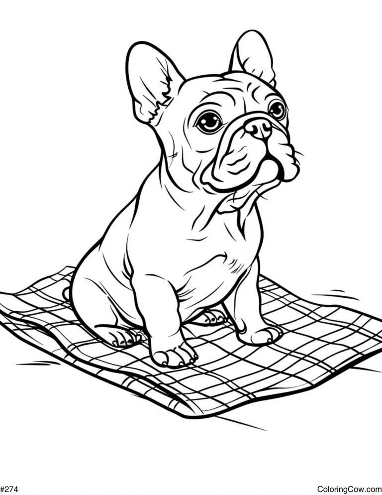 French Bulldog Coloring Page