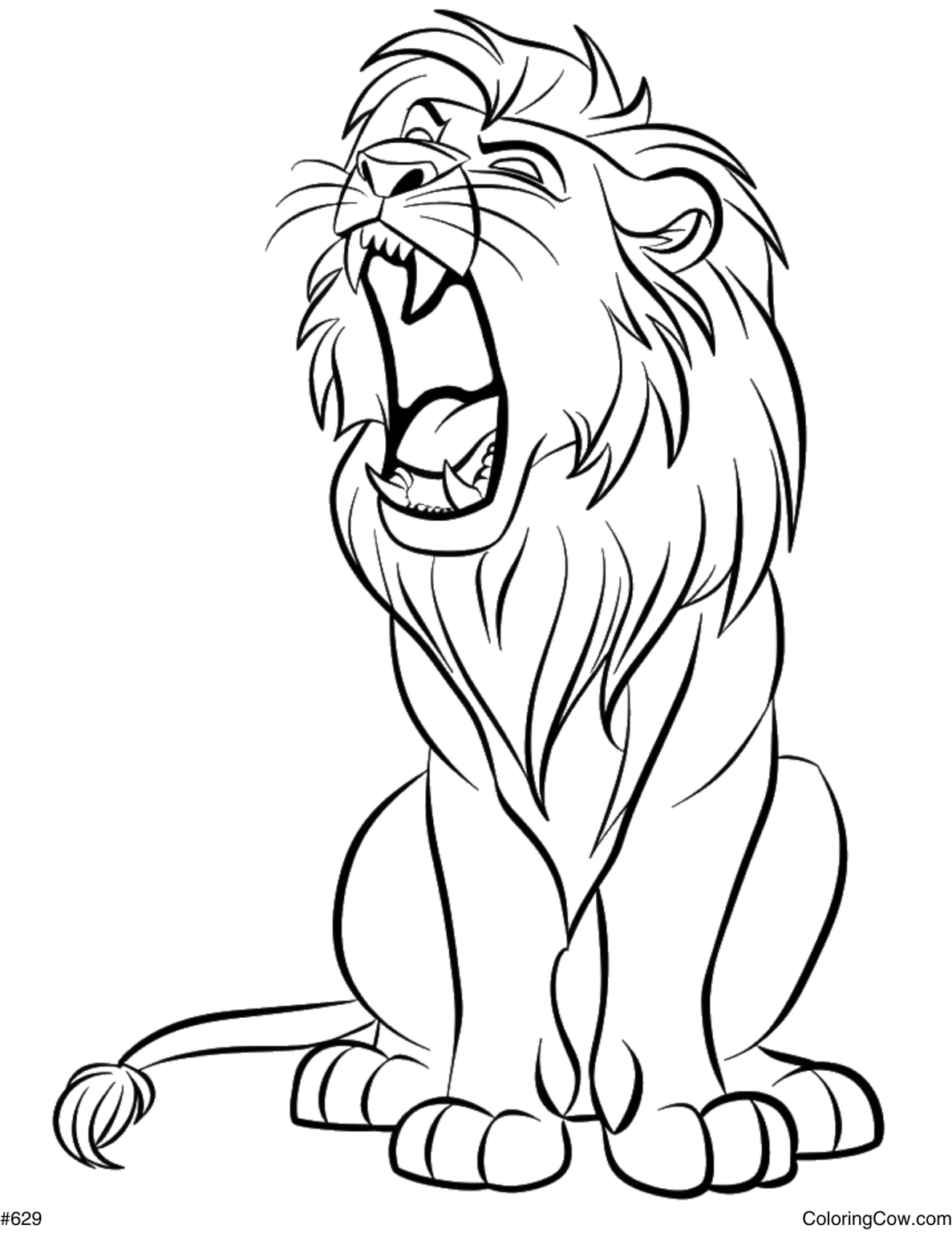 Roaring Lion Coloring Page