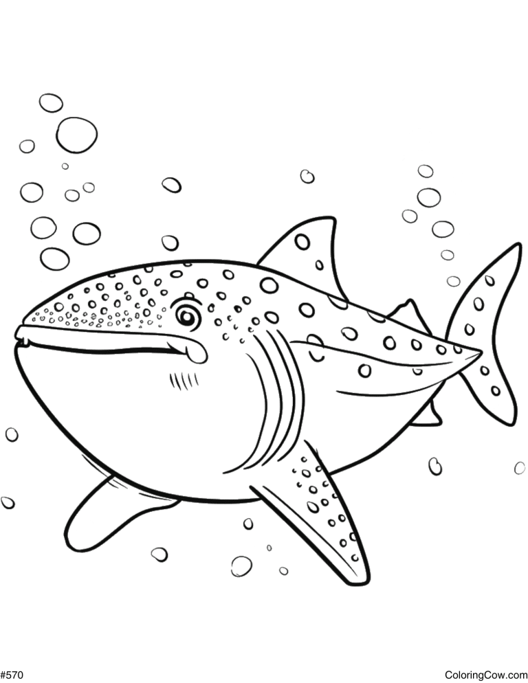 Whale Shark Coloring Page