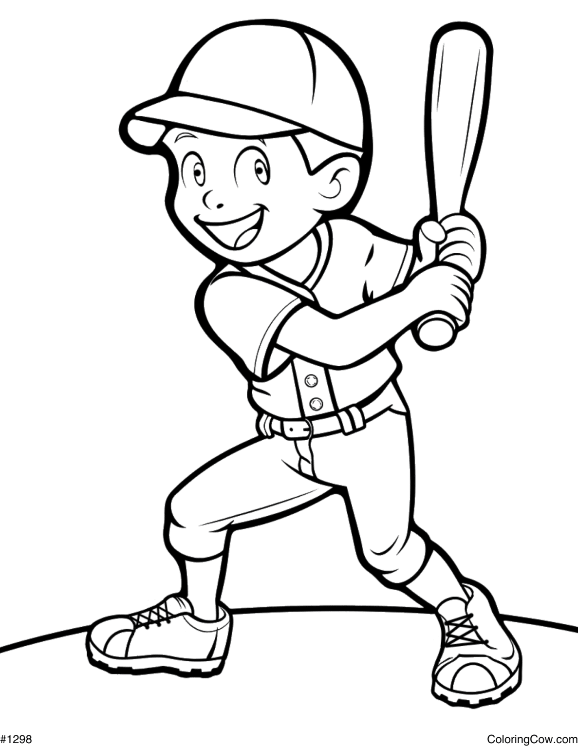 Baseball Player Coloring Page