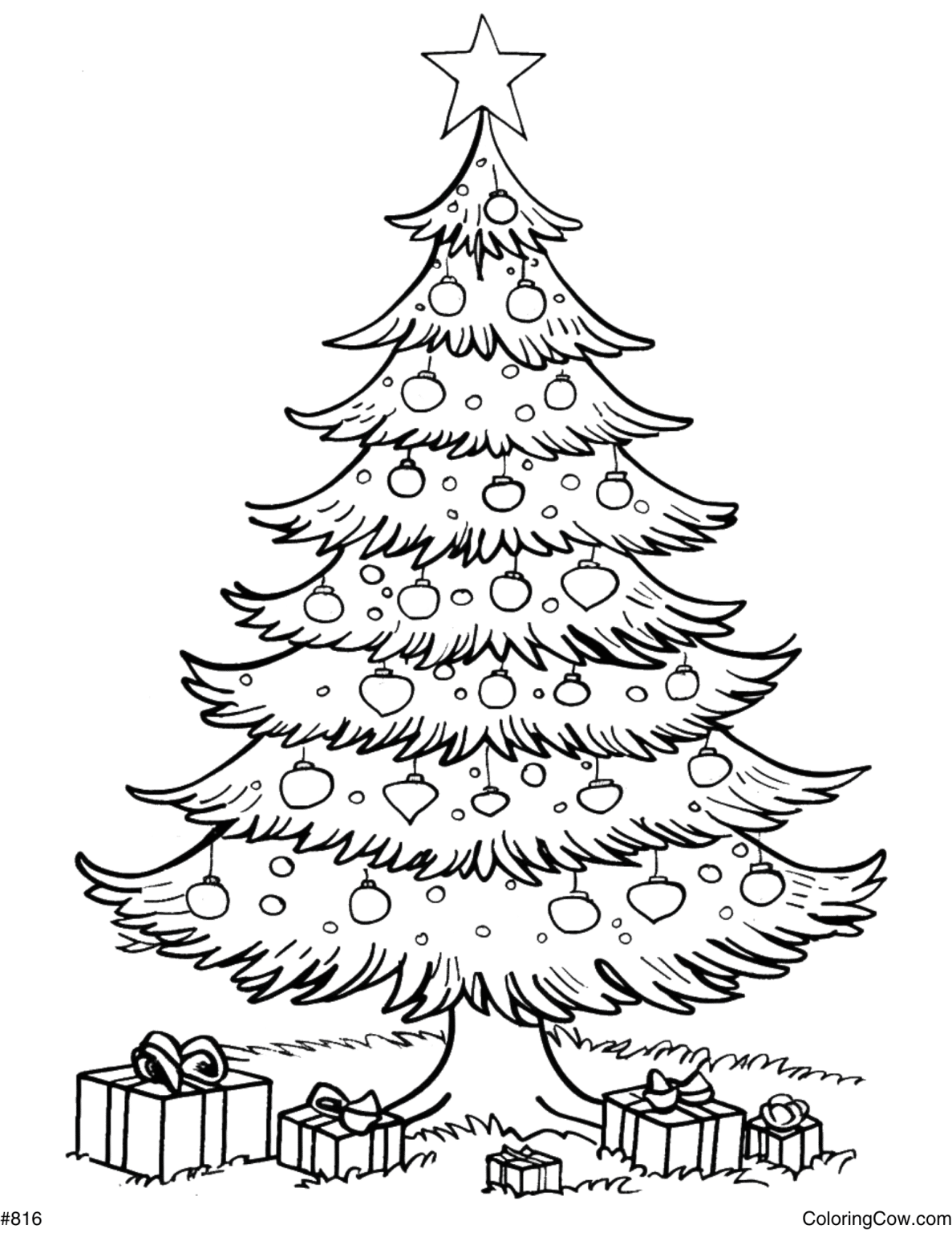 Christmas Tree Coloring Page