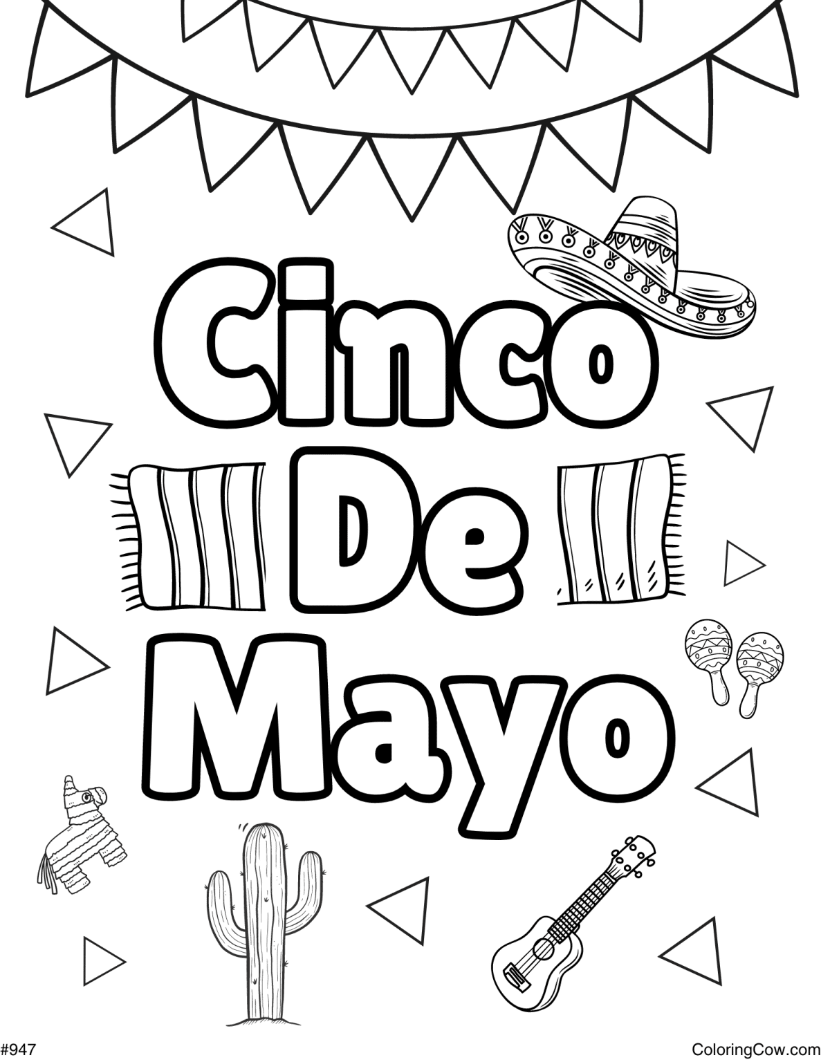 Cinco De Mayo Coloring Page
