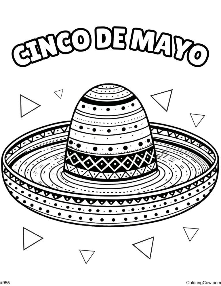 Cinco De Mayo Pinata Coloring Page