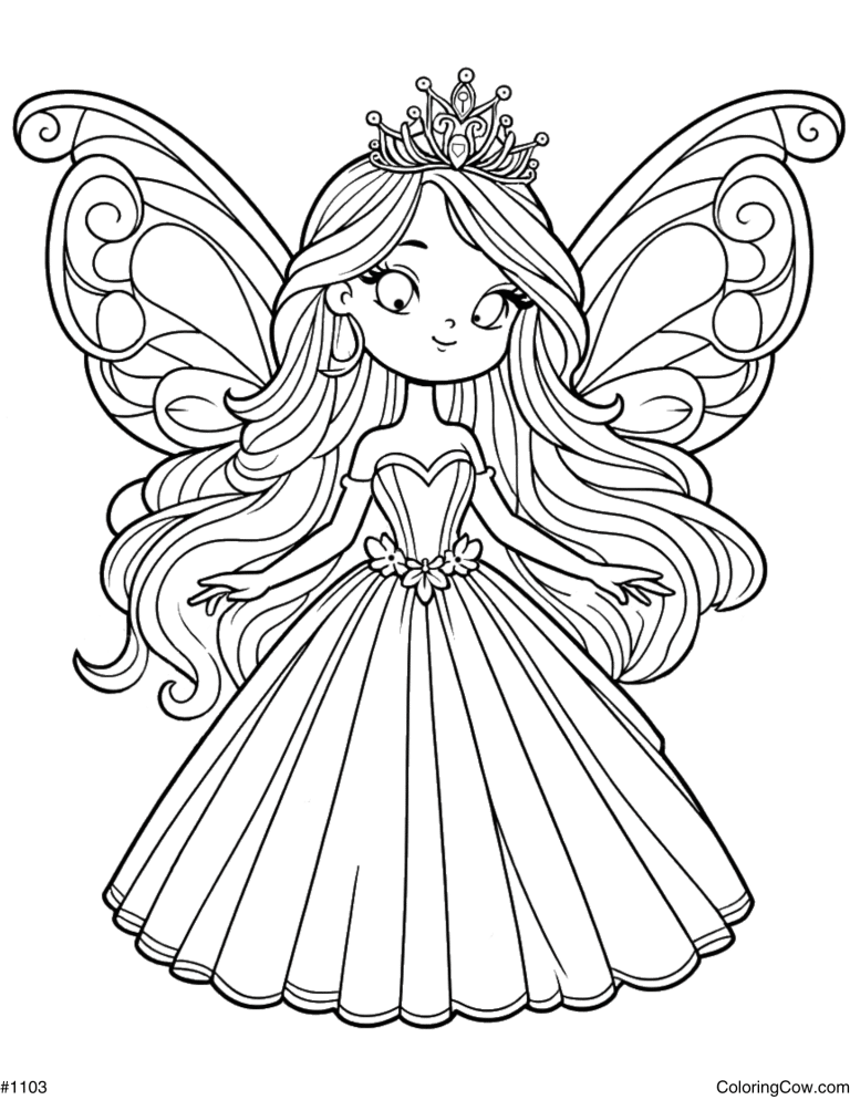 Fairy Princess Coloring Page