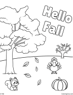 Fall Coloring Page