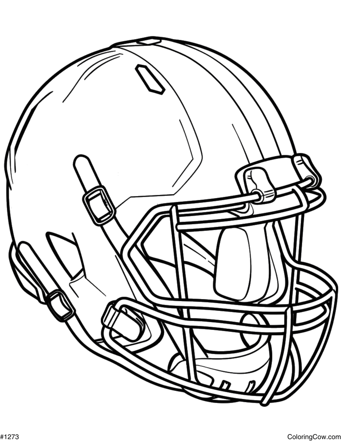 Football Helmet Coloring Page
