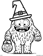Halloween Monster Coloring Page