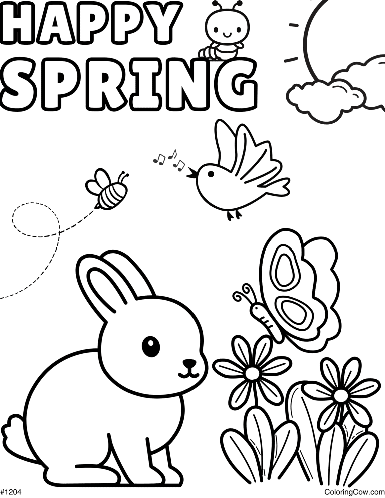 Spring Coloring Page