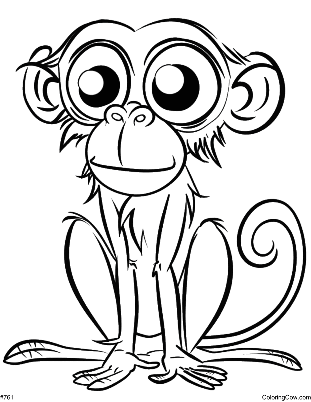 Spider Monkey Coloring Page