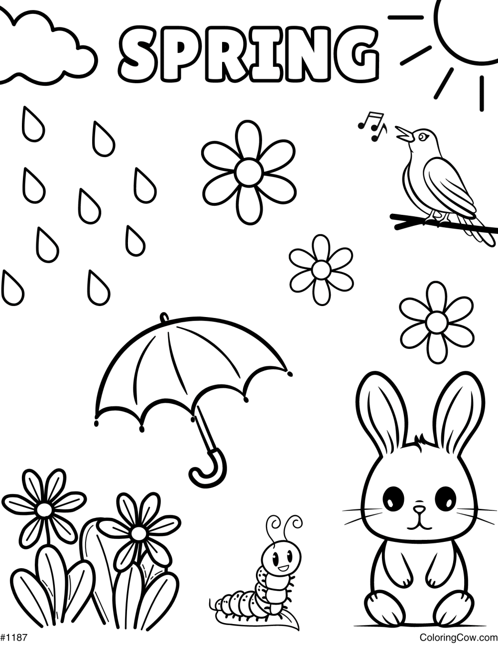 Spring Coloring Page
