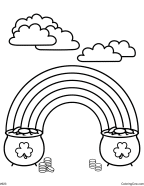 St. Patrick's Day Rainbow Coloring Page