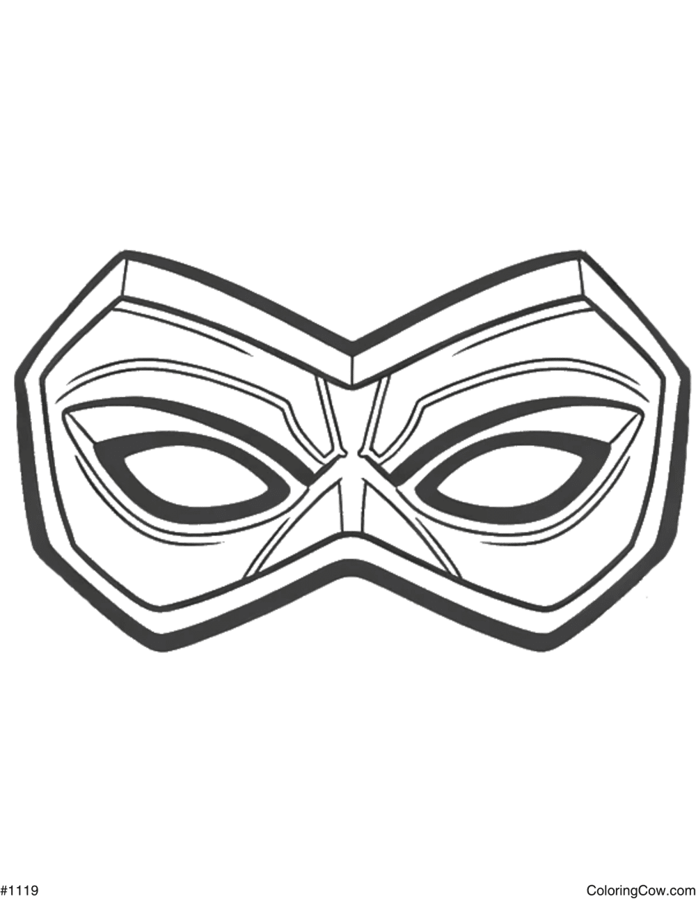 Mask Coloring Pages - Coloring Cow