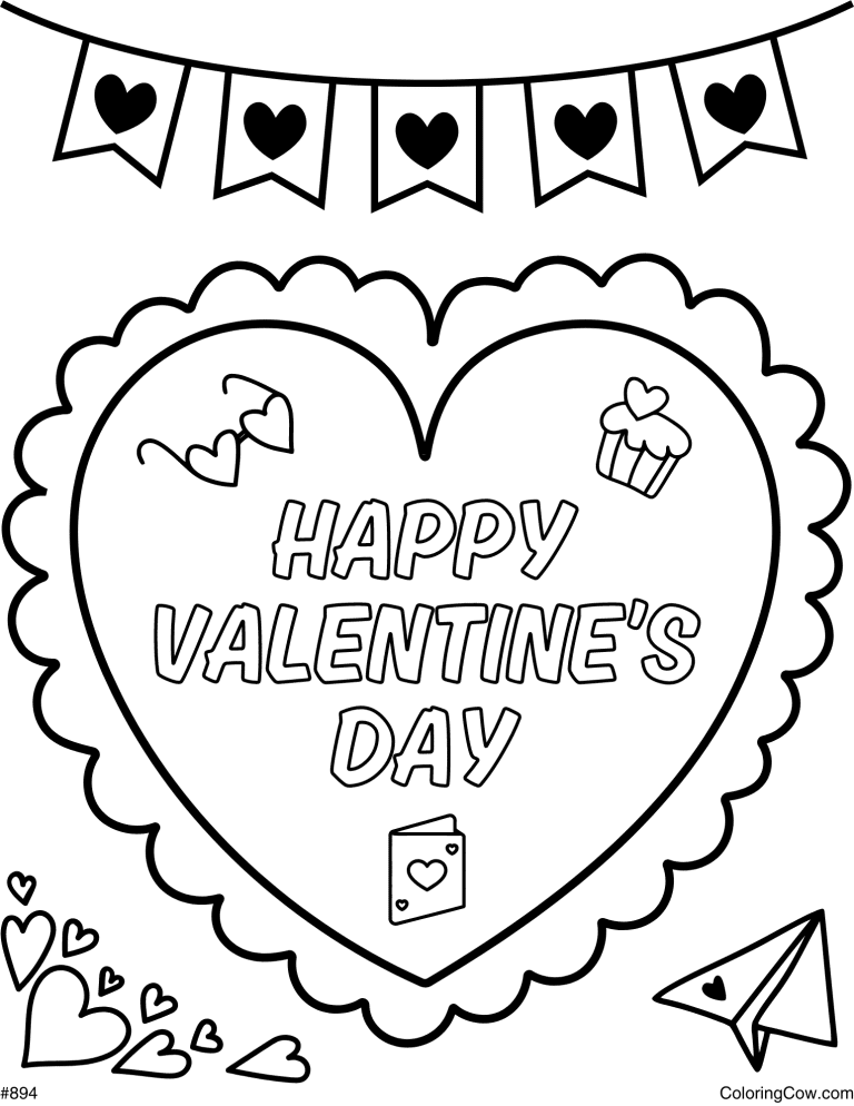 Valentine's Day Coloring Page