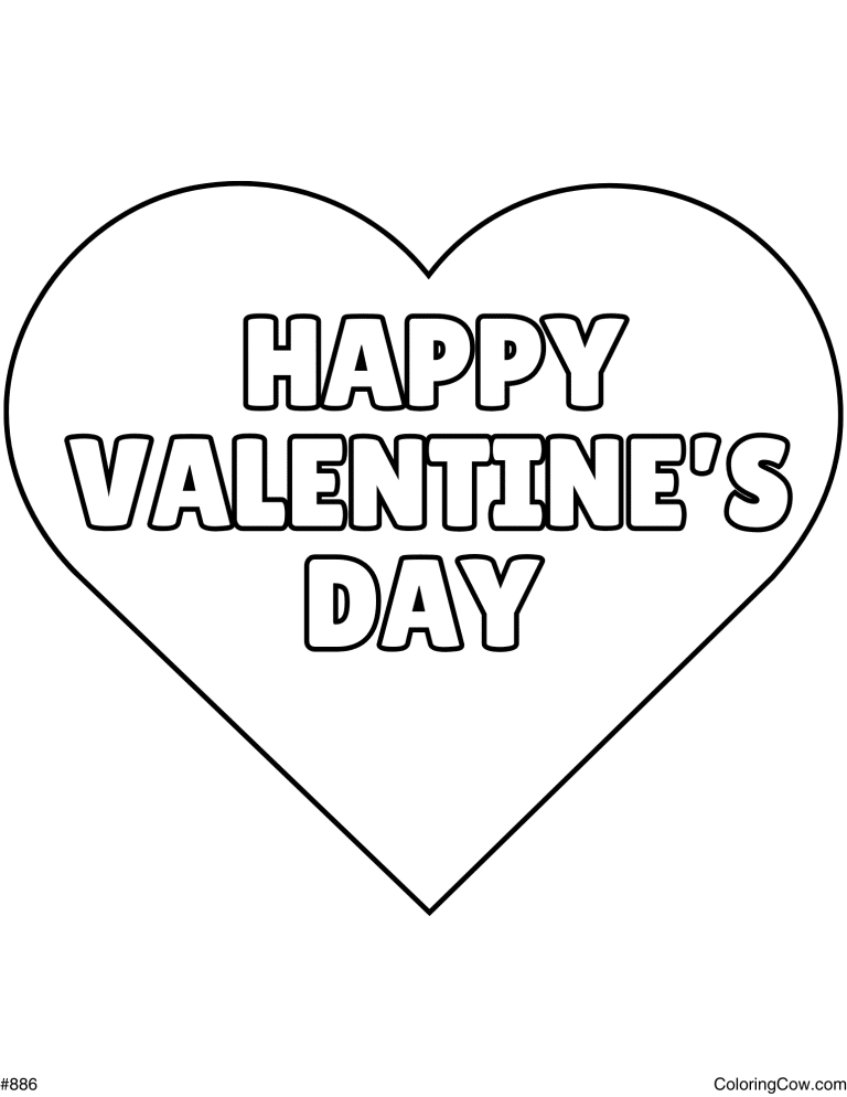Valentine's Day Coloring Page