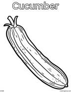 Cucumber Coloring Page