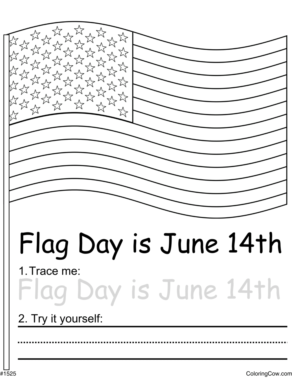 Flag Day Coloring Page