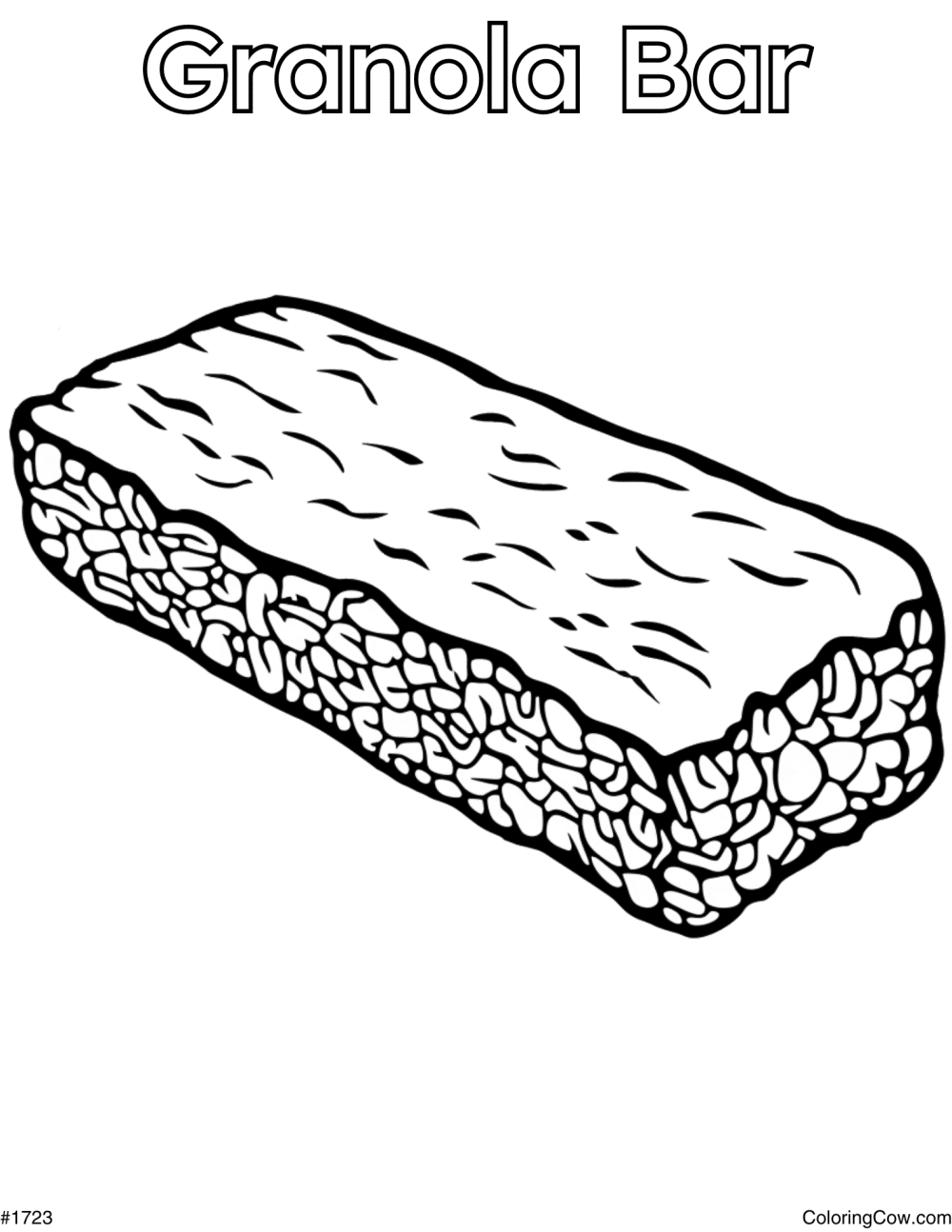 Granola Bar Coloring Page