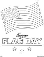 Happy Flag Day Coloring Page