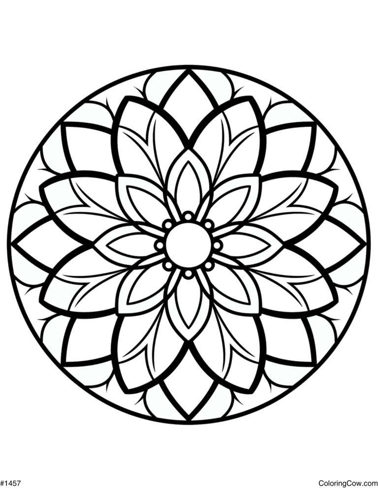 Kids Mandala Coloring Page