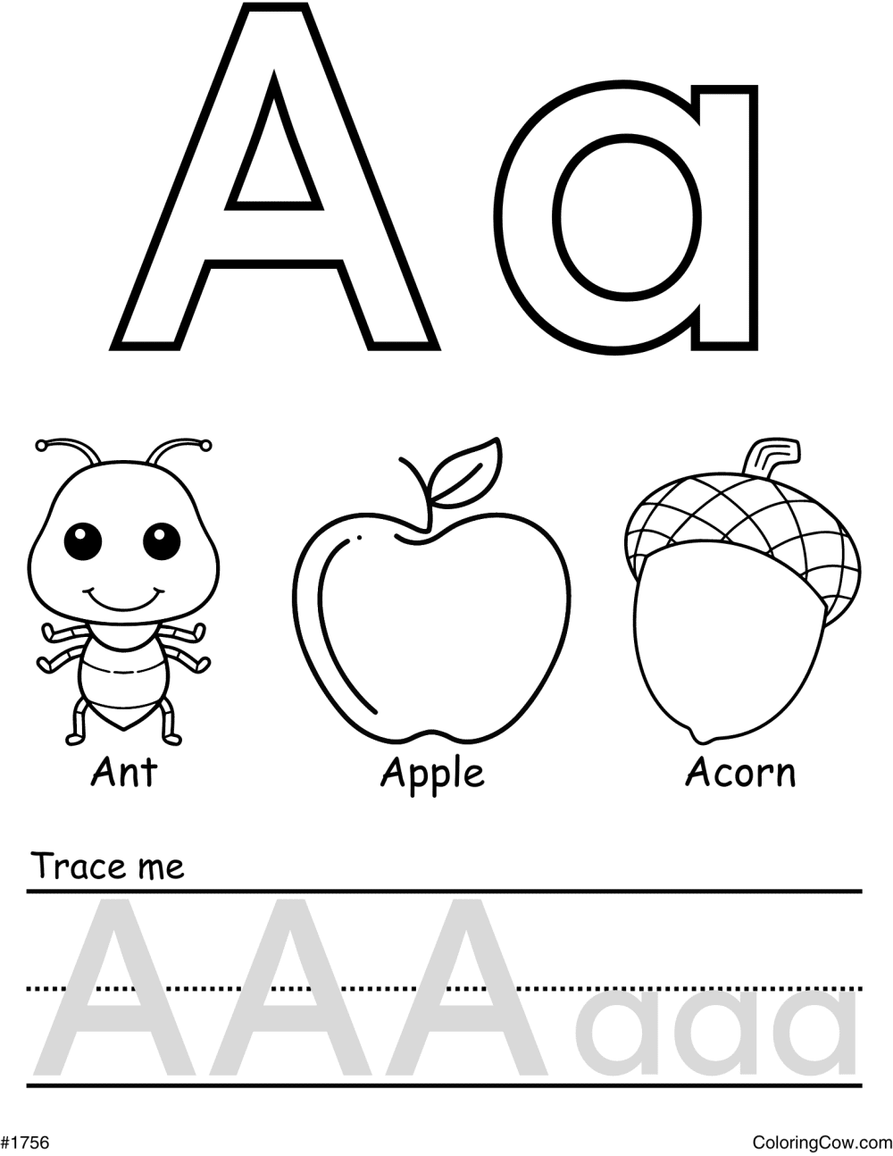 Letter A Coloring Page