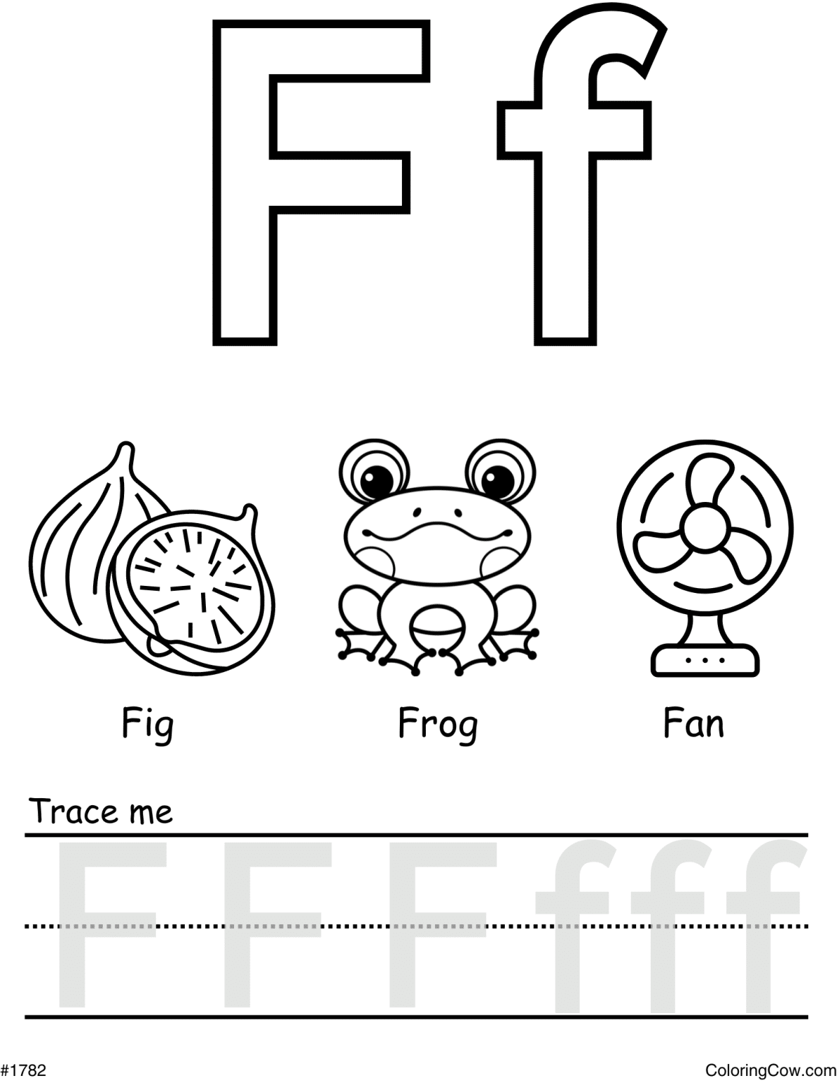 Letter F Coloring Page