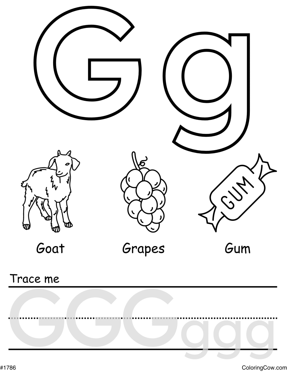 Letter G Coloring Page