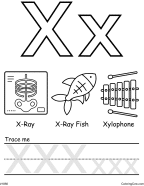 Letter X Coloring Page