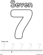 Number 7 Coloring Page