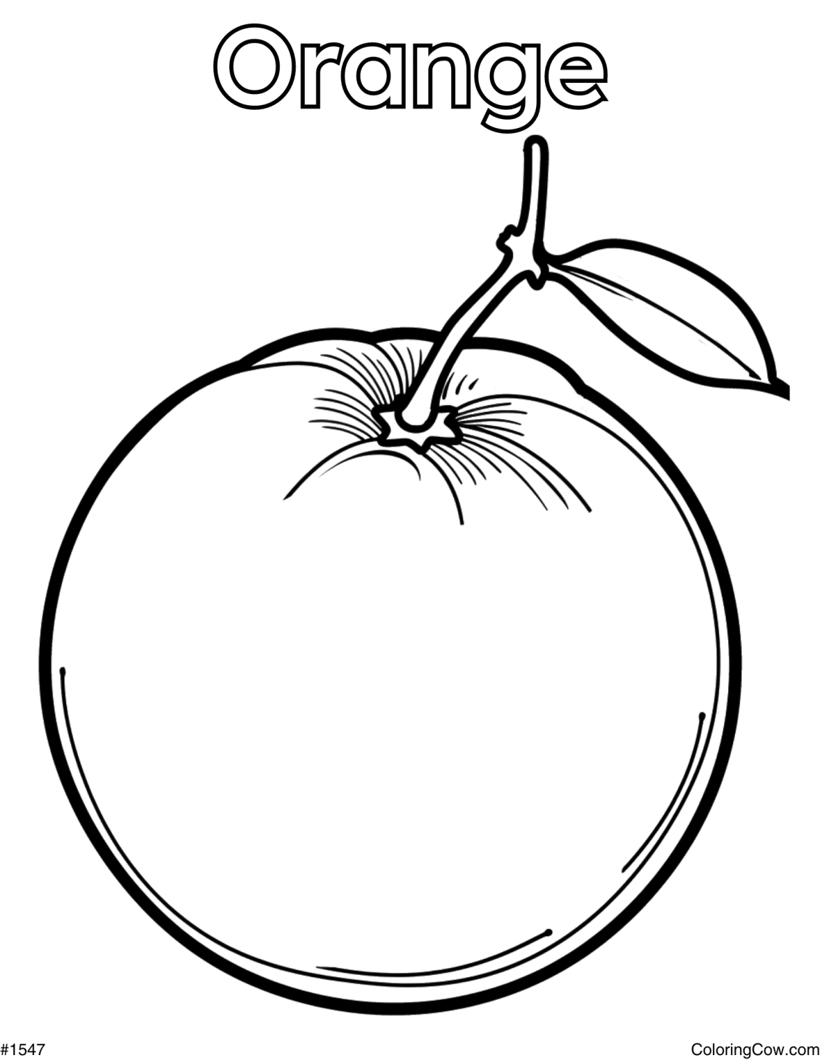 Orange Coloring Page