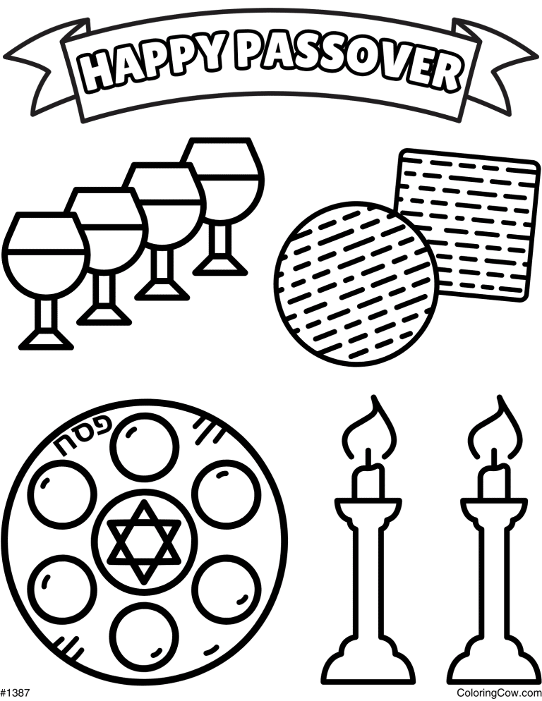 Passover Door Coloring Page
