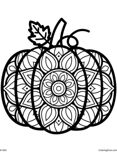 Pumpkin Mandala Coloring Page
