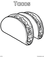 Tacos Coloring Page