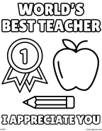 Teacher Appreciation Day Coloring Page