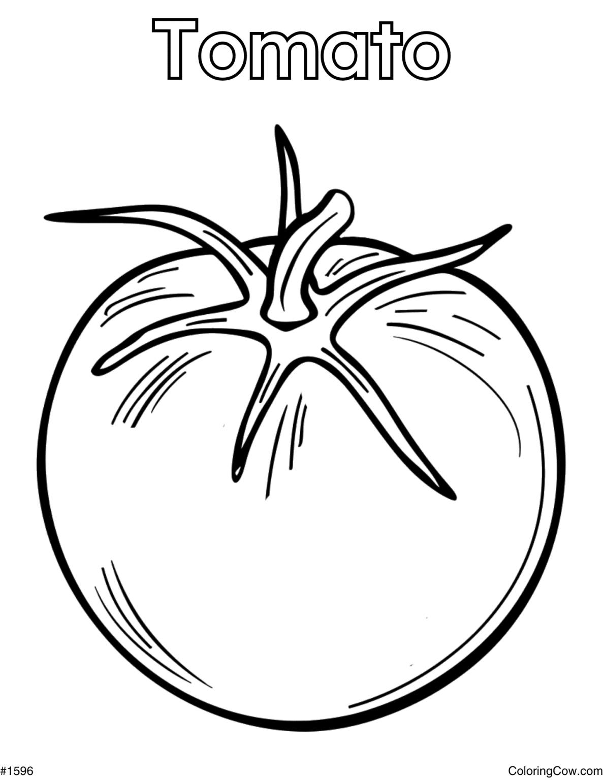 Tomato Coloring Page Tomato Coloring Page