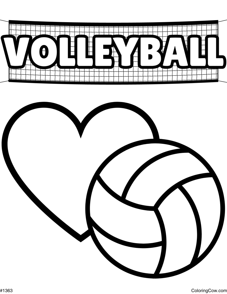 Volleyball Player Coloring Page