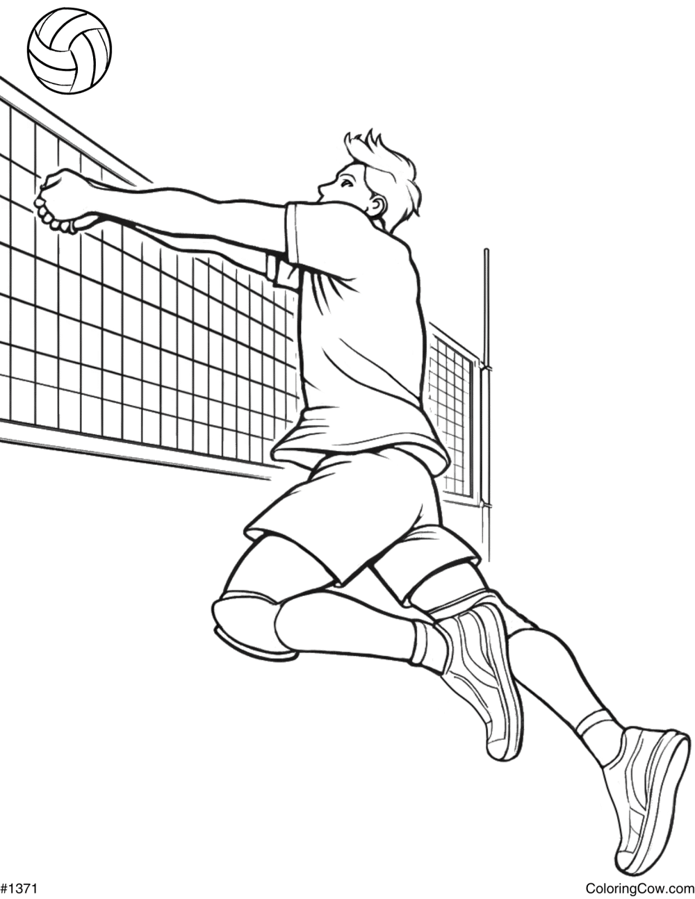 Volleyball Player Coloring Page