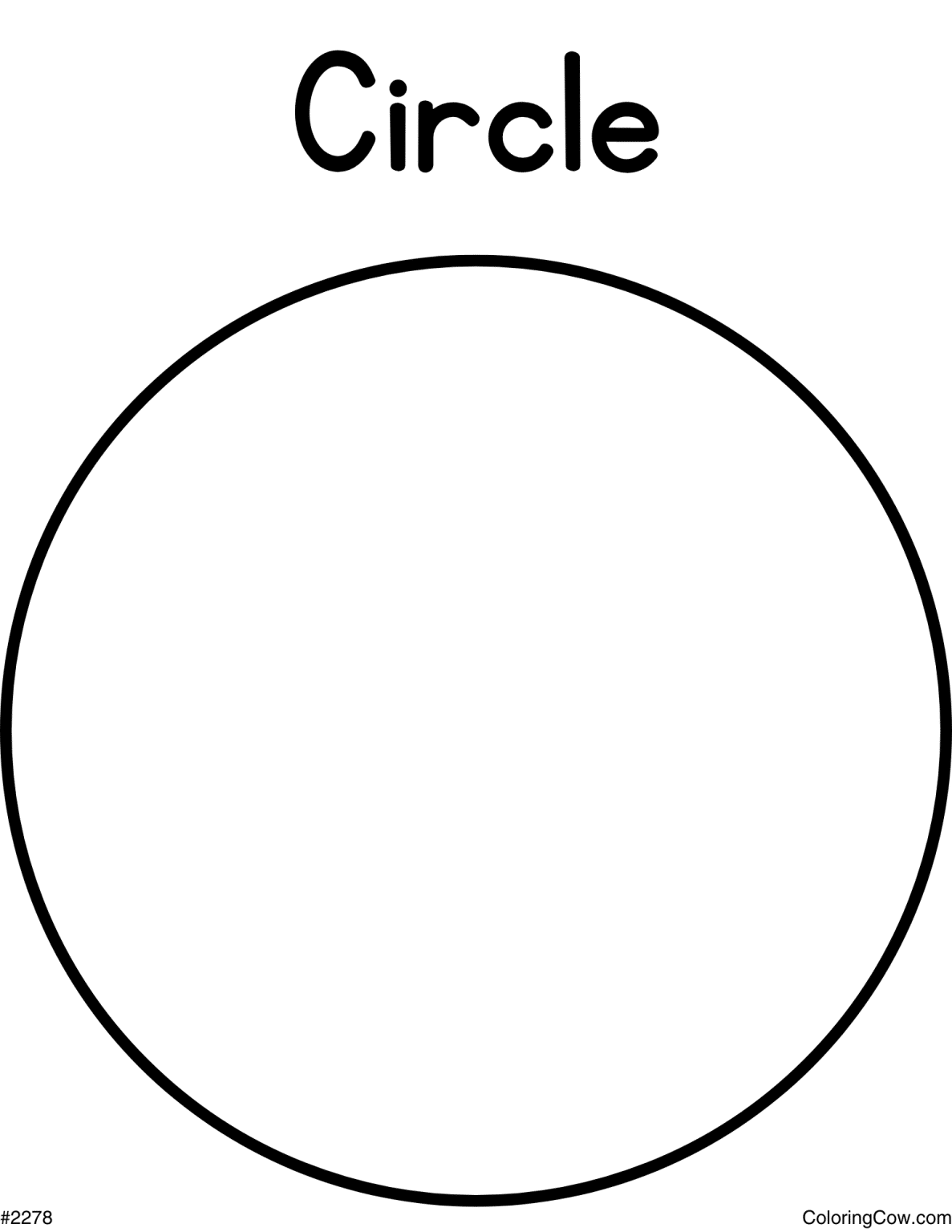 Circle Shape Coloring Page