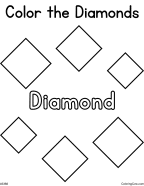 Color the Diamonds Coloring Page