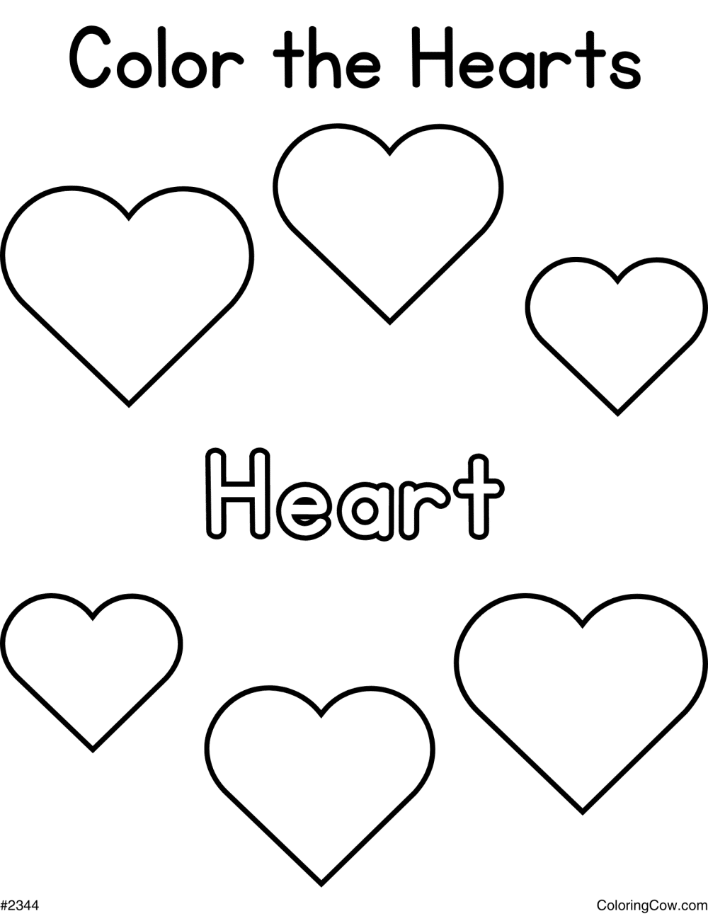 Color the Hearts Coloring Page