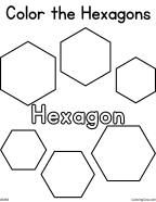 Color the Hexagons Coloring Page