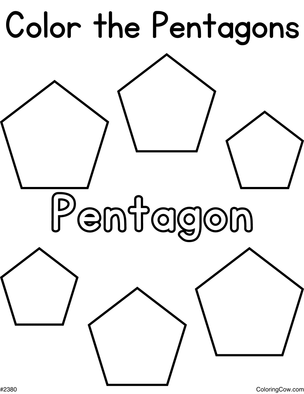 Color the Pentagons Coloring Page