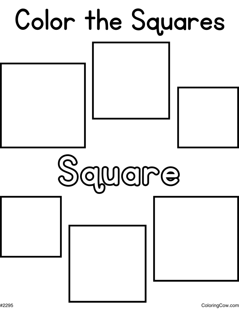 Color the Squares Coloring Page