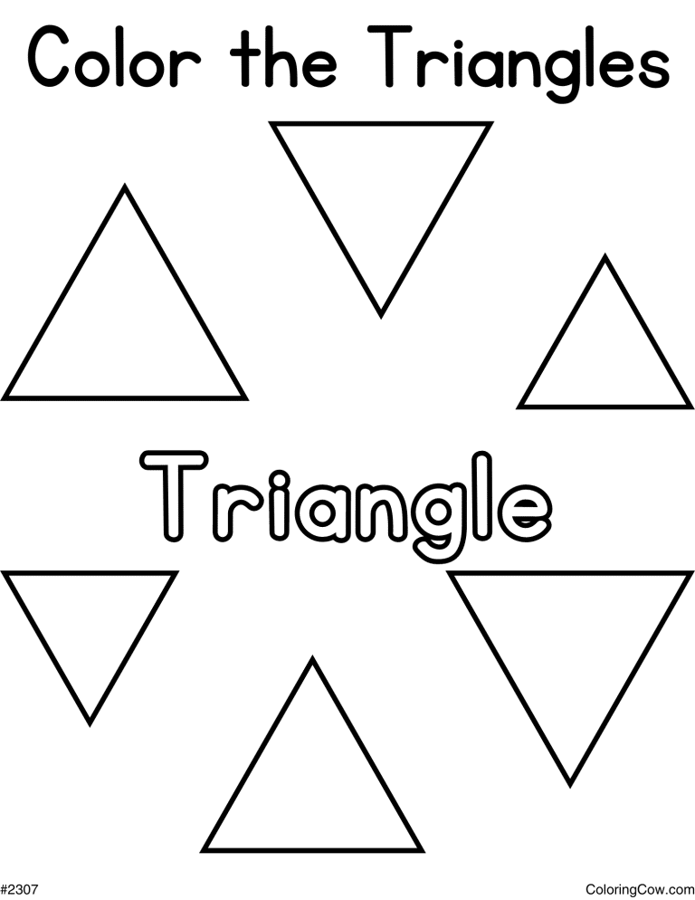Color the Triangles Coloring Page