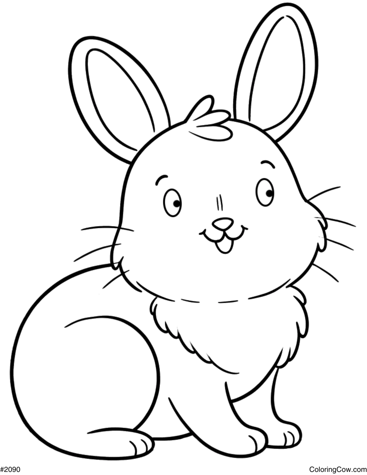 Easy Bunny Coloring Page